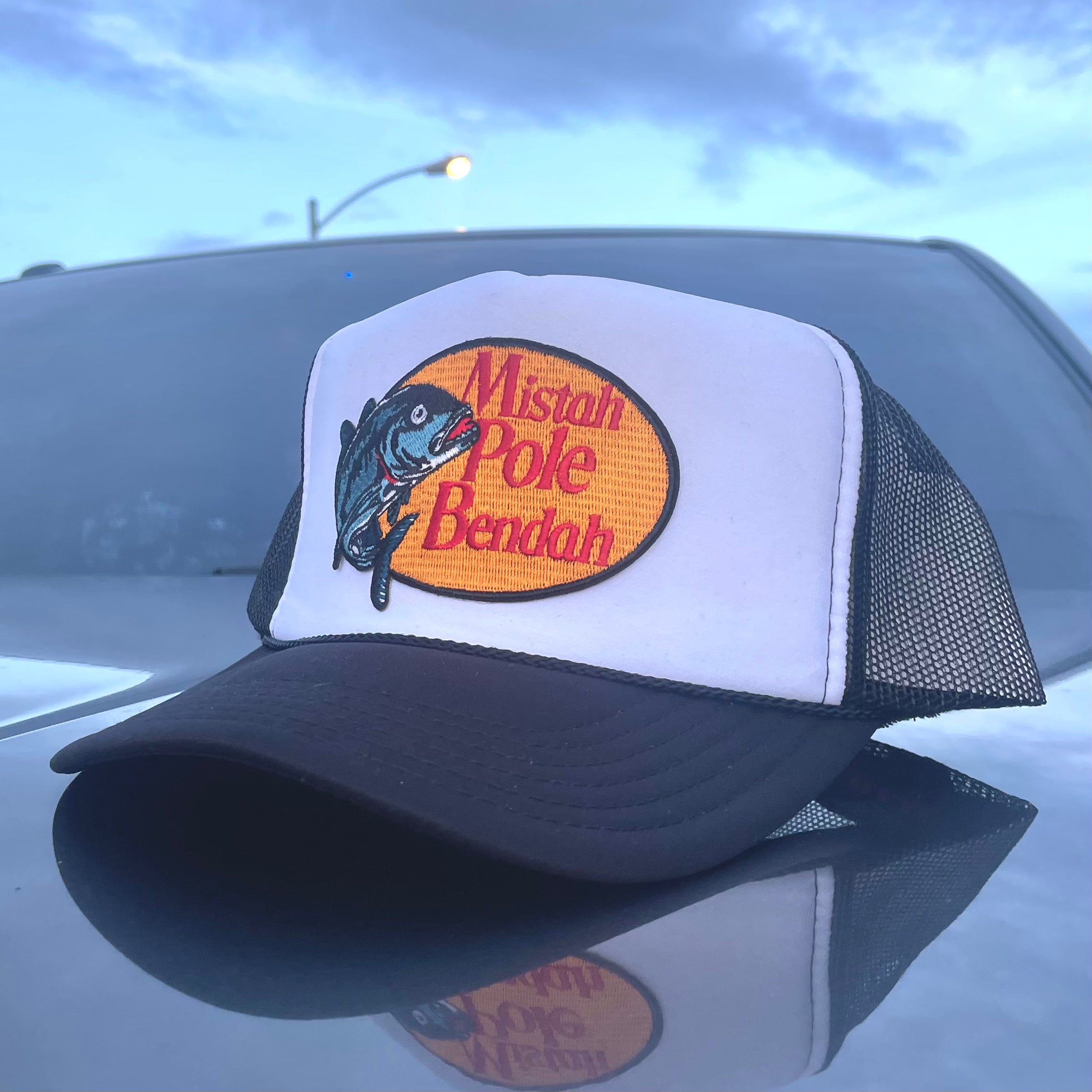 Mistah Pole Bendah (Blk/Wht/Blk) Mesh Trucker Hat – Kolohe Boyz